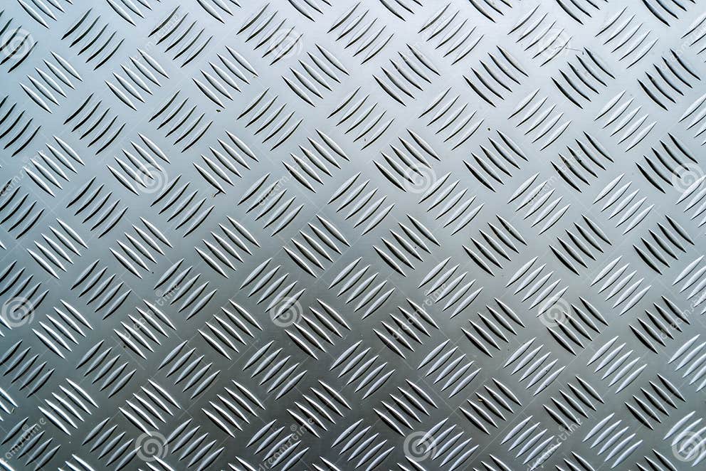 Silver Checker Plate Texture Image Stock Photo - Image of building ...