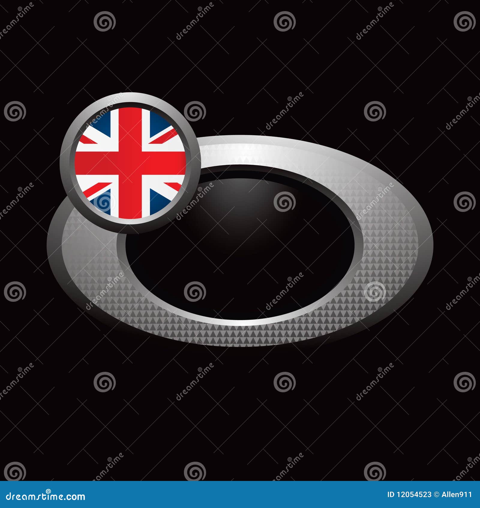 Silver Checkered Rings with British Flag Stock Vector - Illustration of ...