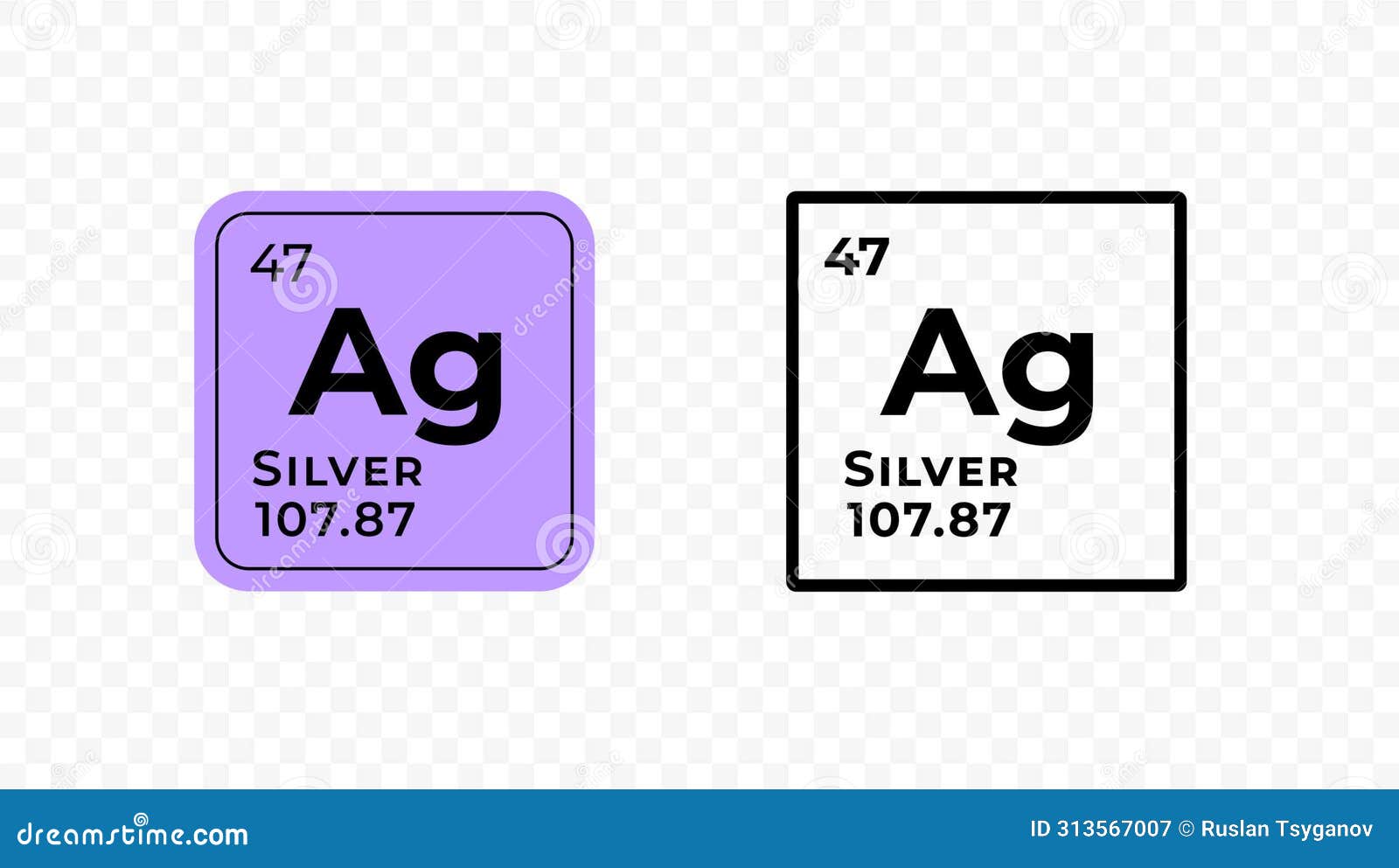 Silver, Chemical Element of the Periodic Table Vector Stock Vector ...