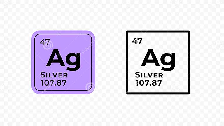 Silver, Chemical Element of the Periodic Table Vector Stock Vector ...