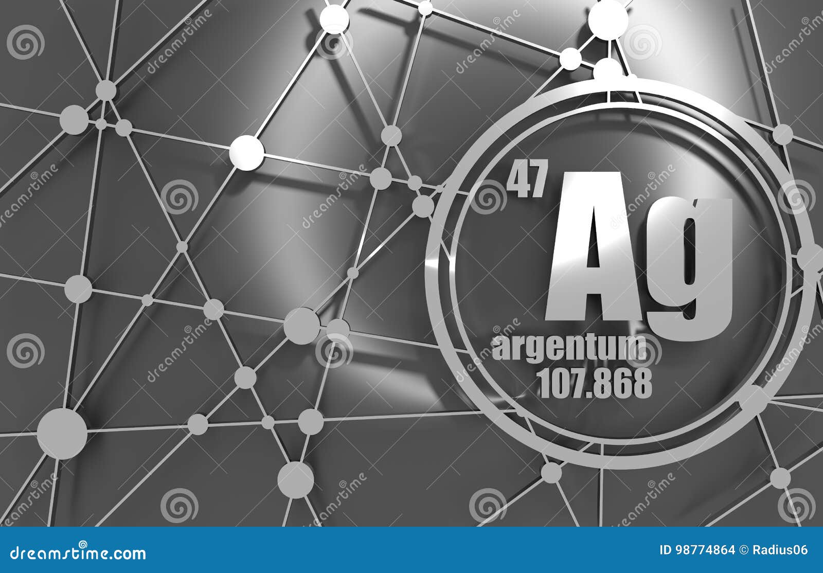 Silver - Ag - Chemical Element Periodic Table Royalty-Free Stock Image ...