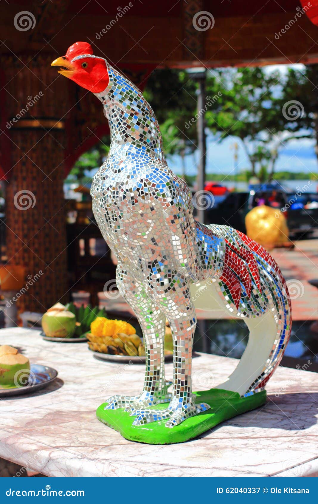 Silver chicken statue stock image. Image of silver, statue - 62040337