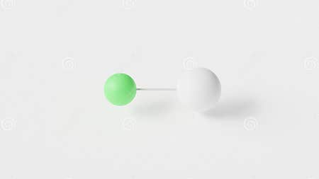Silver Chloride Molecule 3d, Molecular Structure, Ball and Stick Model ...