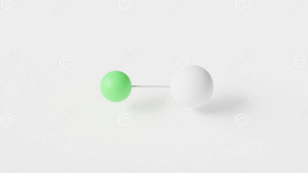 Silver Chloride Molecule 3d, Molecular Structure, Ball and Stick Model ...