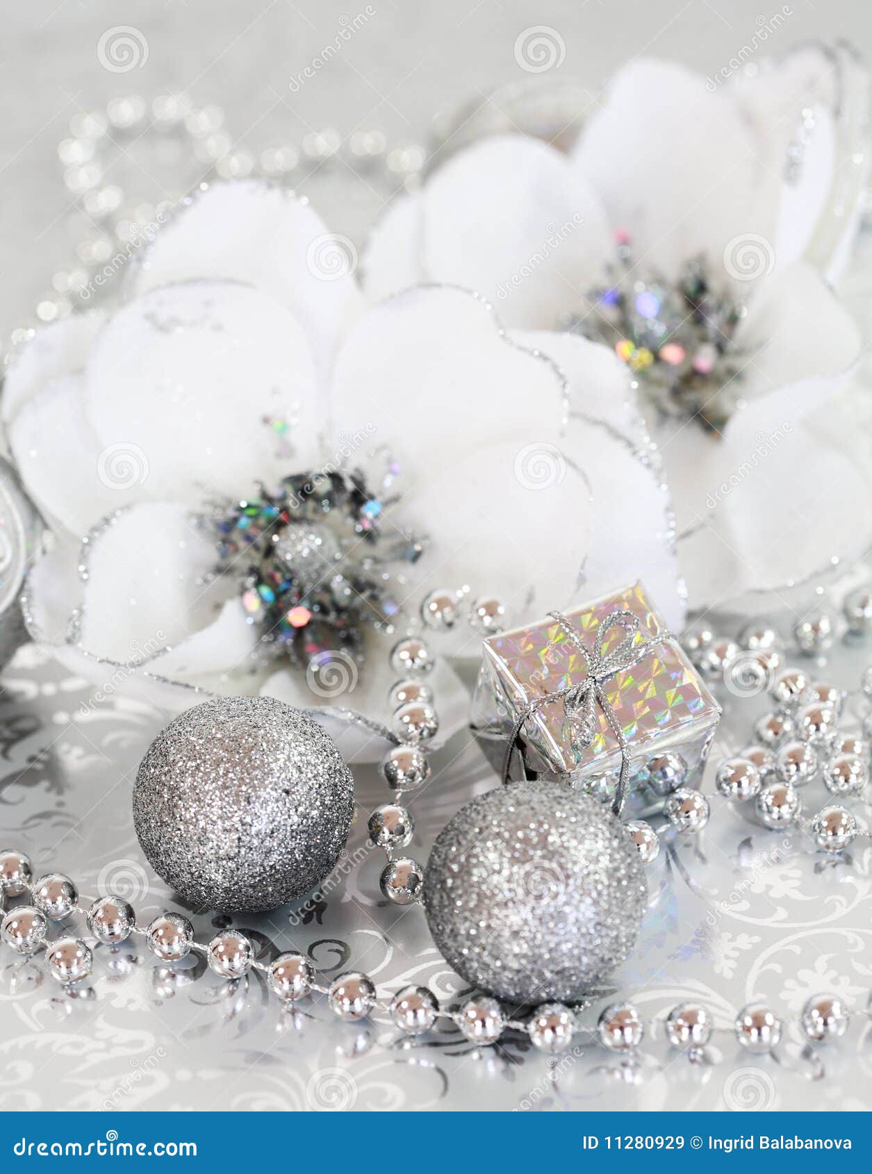 Silver Christmas stock image. Image of decoration, silver - 11280929