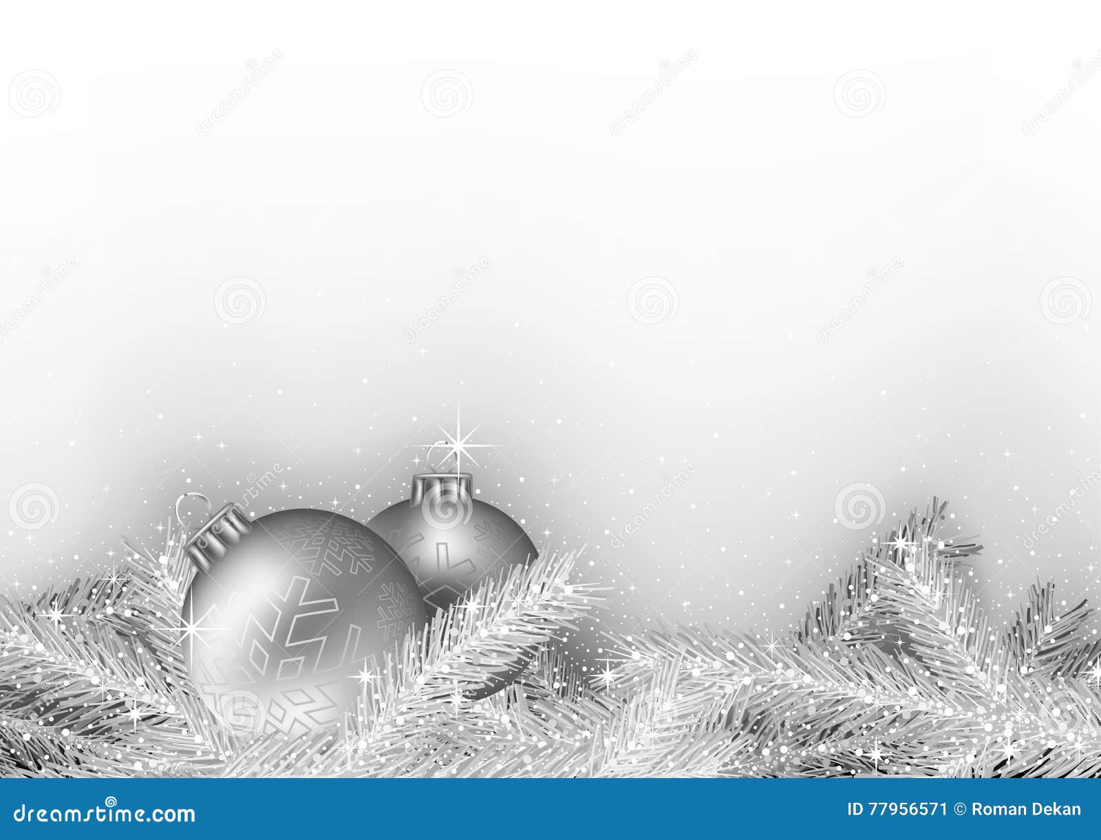 Silver Christmas Background Stock Vector - Illustration of snowflake ...