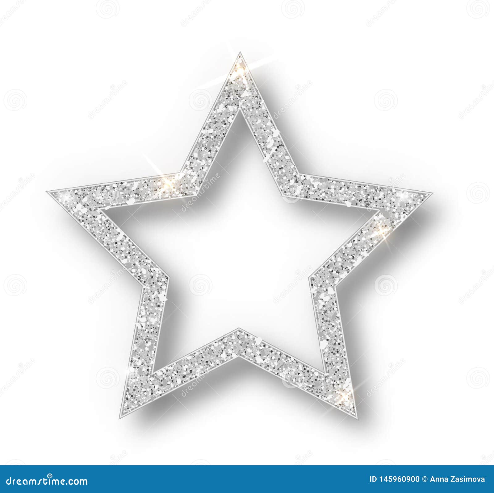 Silver Star Twinkling Stock Illustrations – 472 Silver Star Twinkling ...