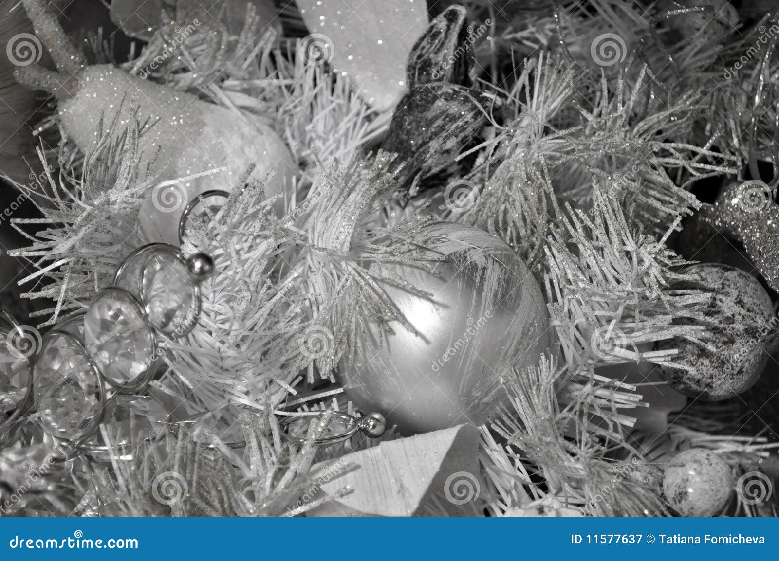 Silver Christmas Tree Background Stock Image - Image of pine, celebrate ...