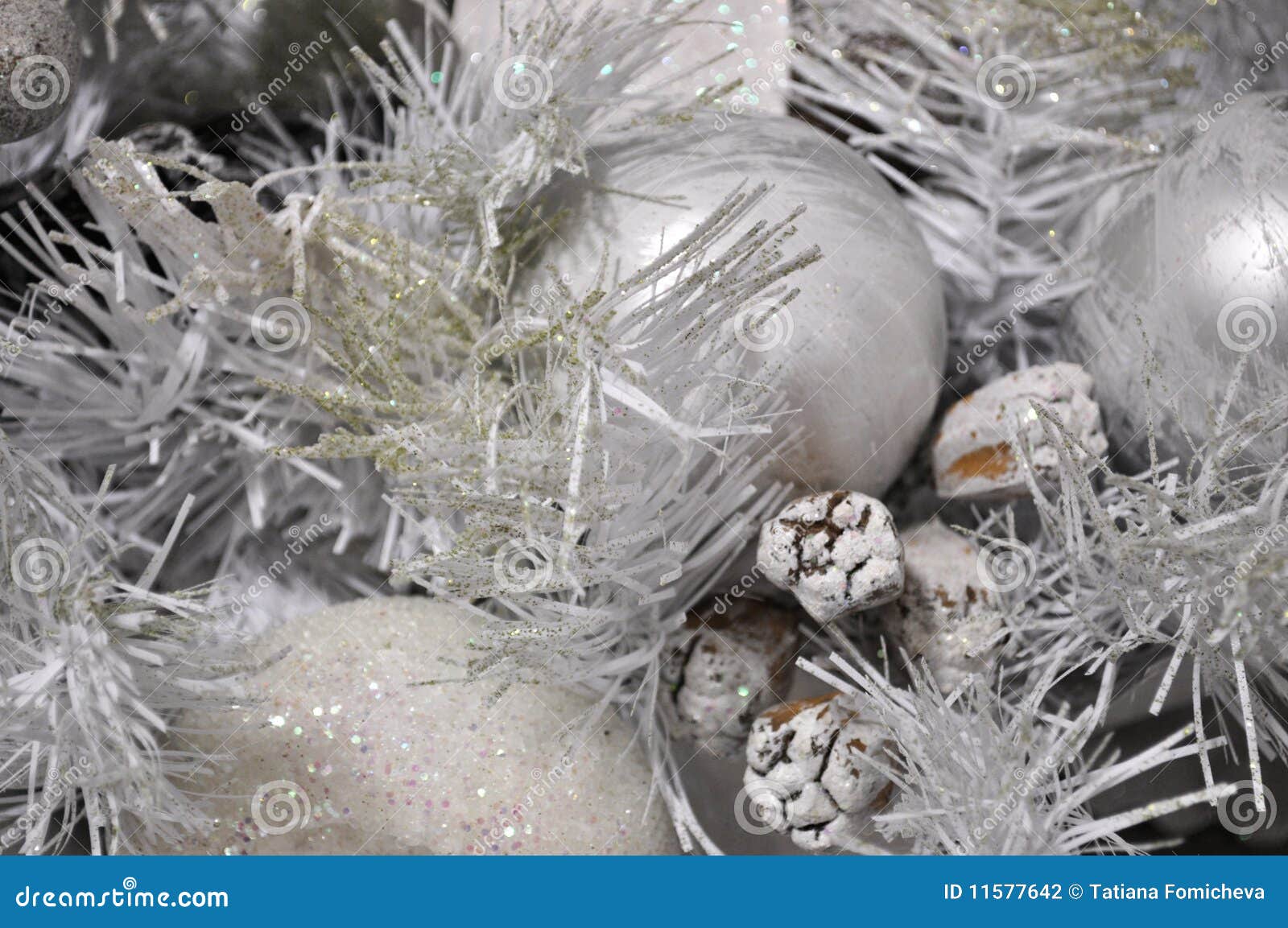 Silver Christmas Tree Background Stock Photo - Image of event, ornament ...