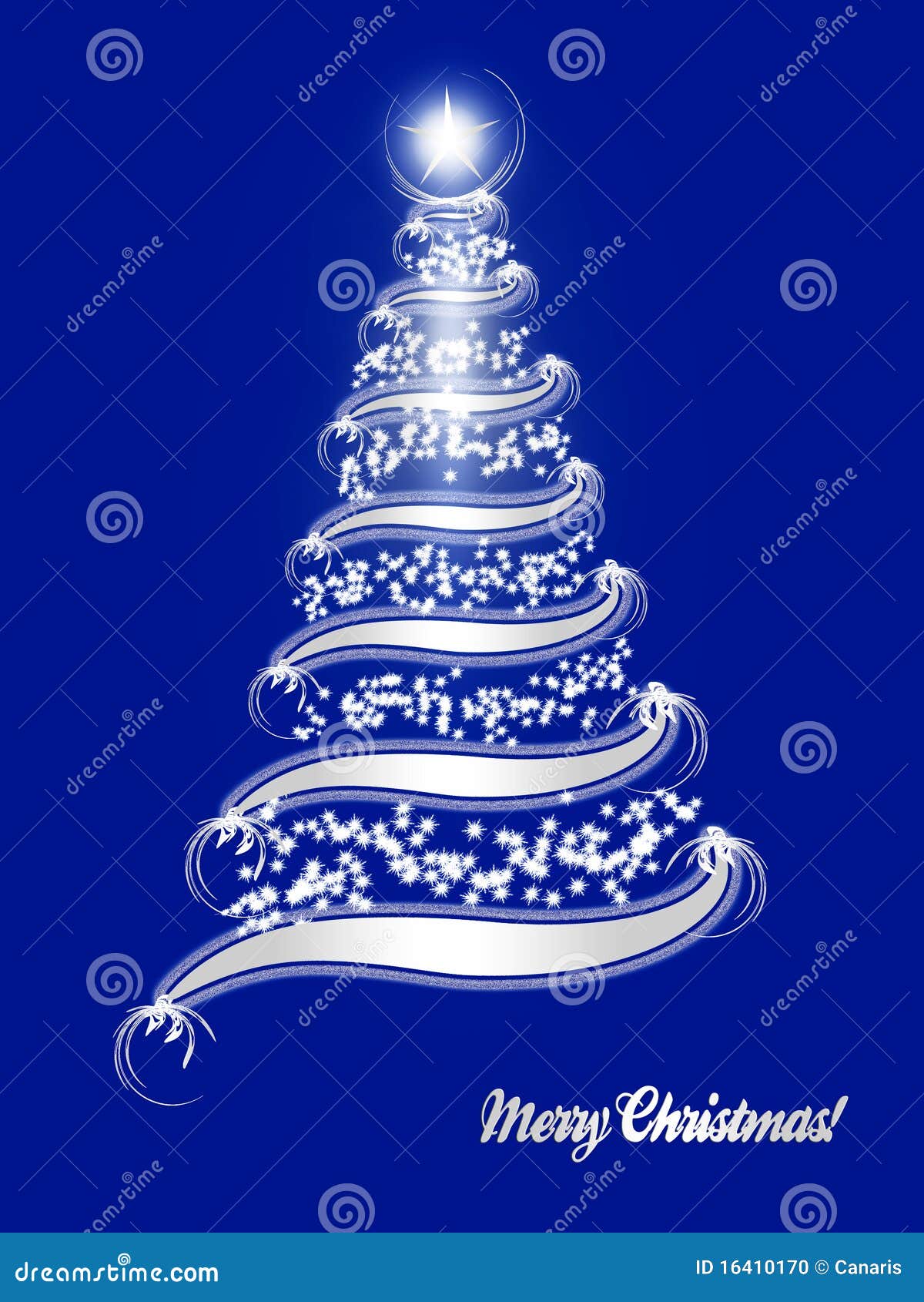 Blue Christmas Tree Background