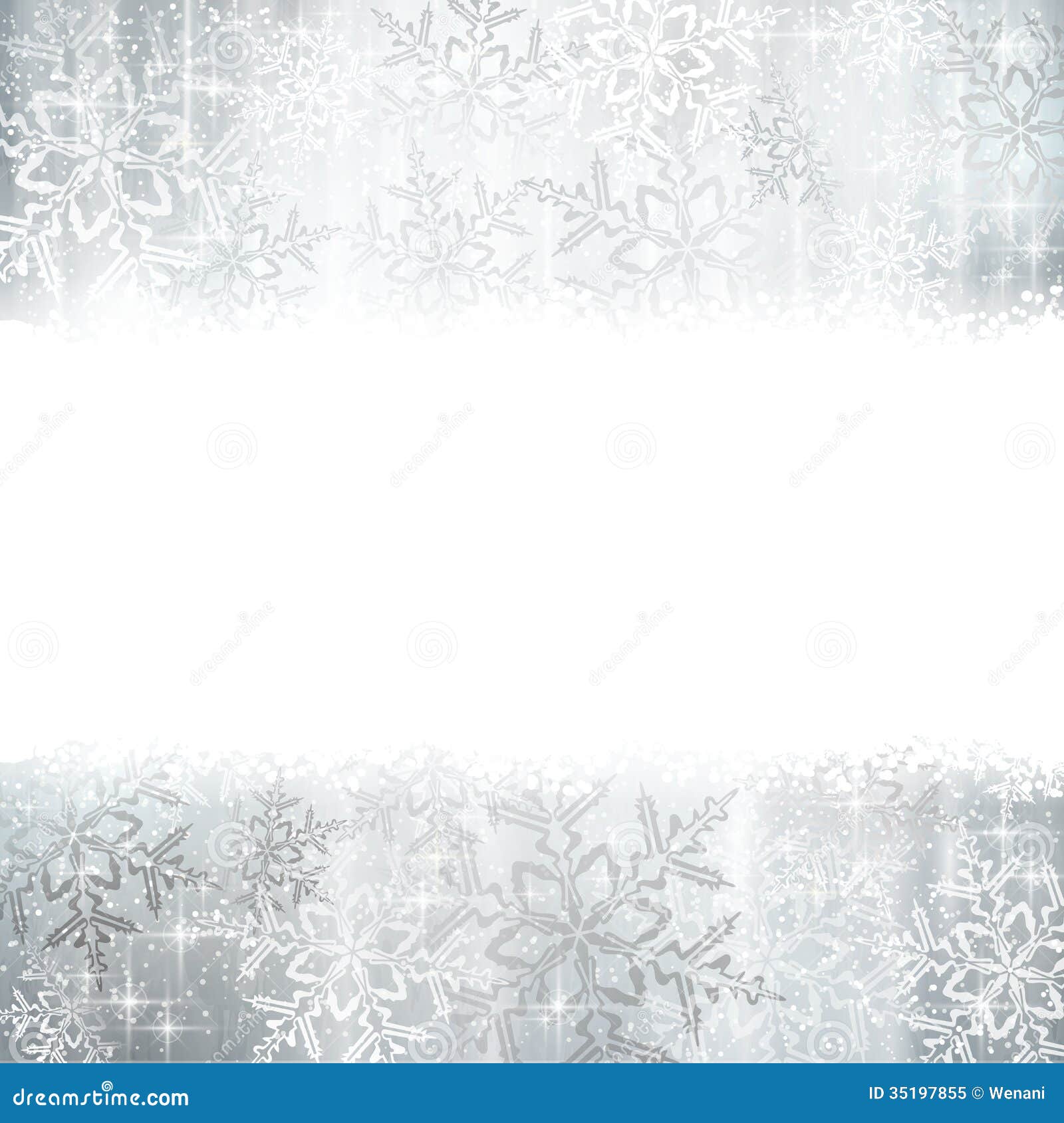 Silver Christmas, Winter Background with Snowflakes Stock Vector ...