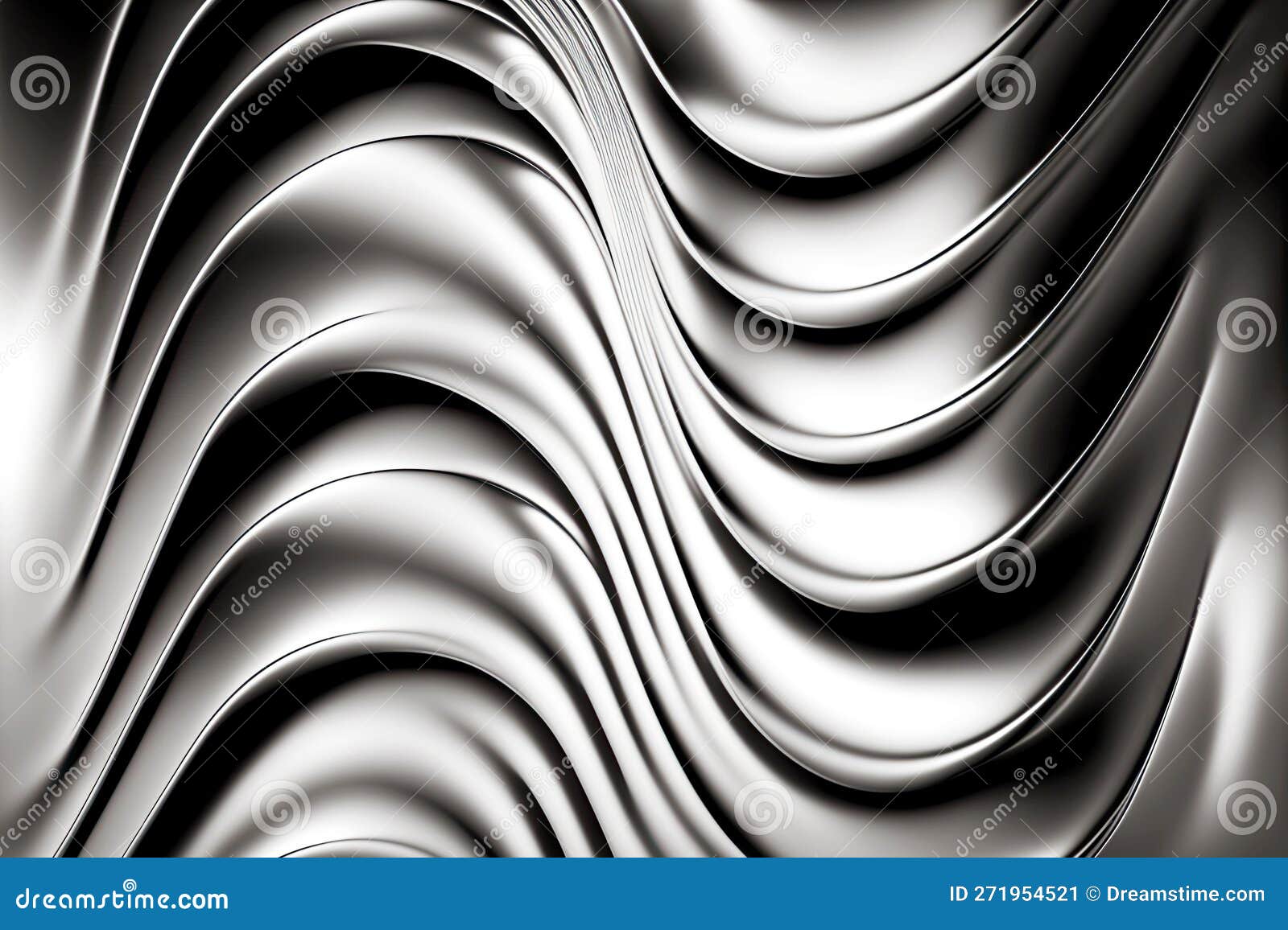 Silver Chrome Metal Texture with Waves Abstract Background Stock ...