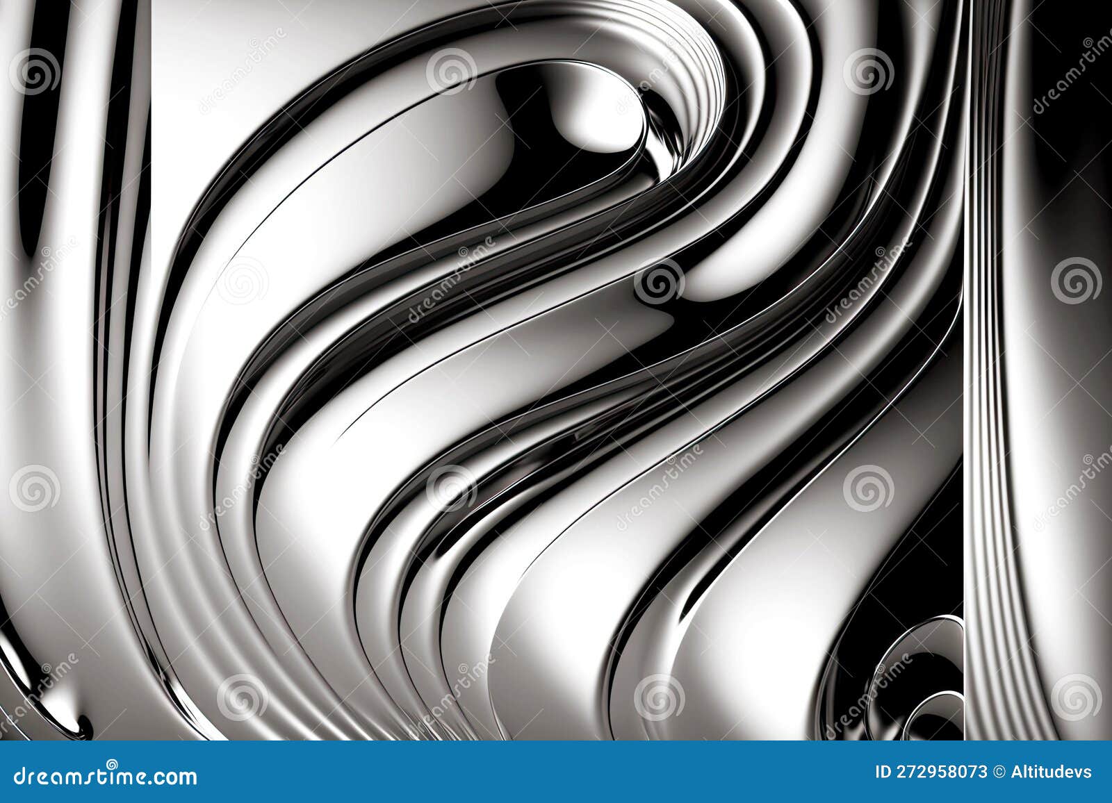 Silver Chrome Metal Texture with Waves Abstract Background Stock ...