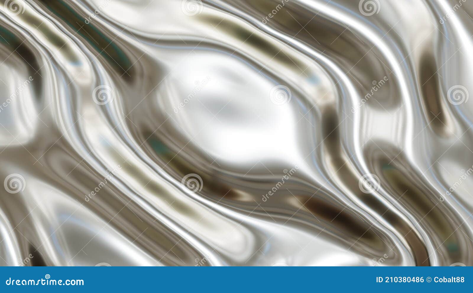 Silver Chrome Metal Texture with Waves, Liquid Metallic Stock ...