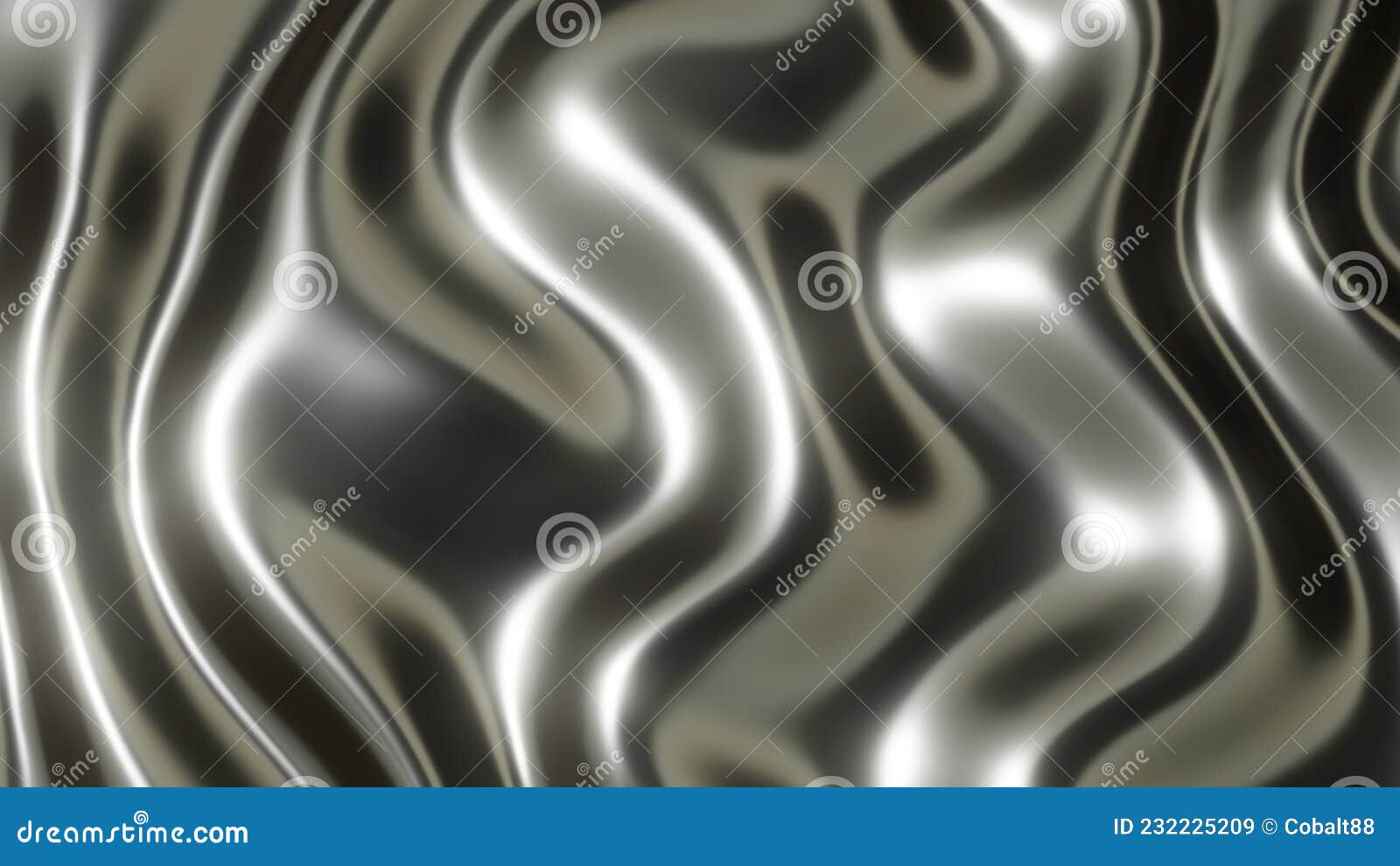 Silver Chrome Metal Texture with Waves, Liquid Metallic Stock ...