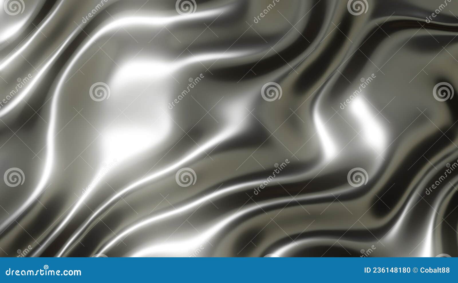 Silver Chrome Metal Texture, Opalescence Wavy Pattern Stock ...