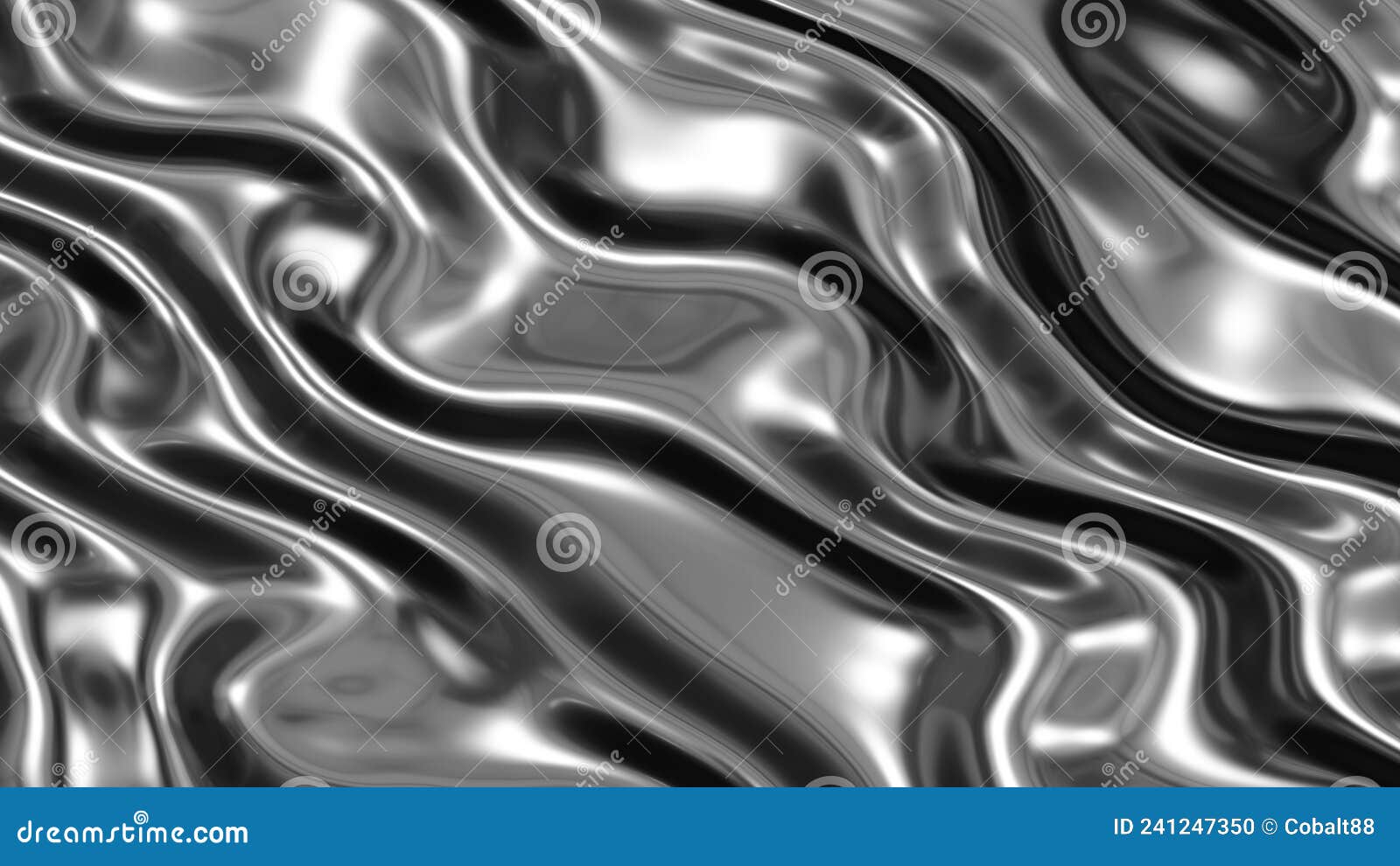 Silver Chrome Metal Texture with Waves, Liquid Silver Metallic Stock ...