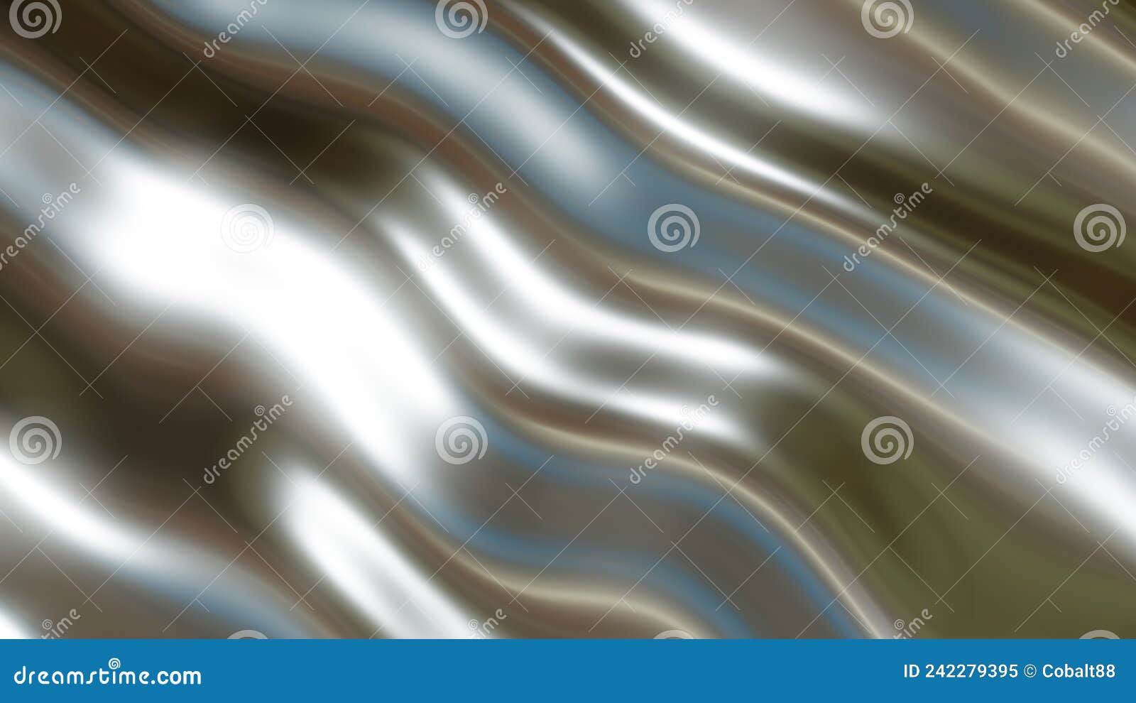 Silver Chrome Metal Texture with Waves, Liquid Silver Metallic Stock ...