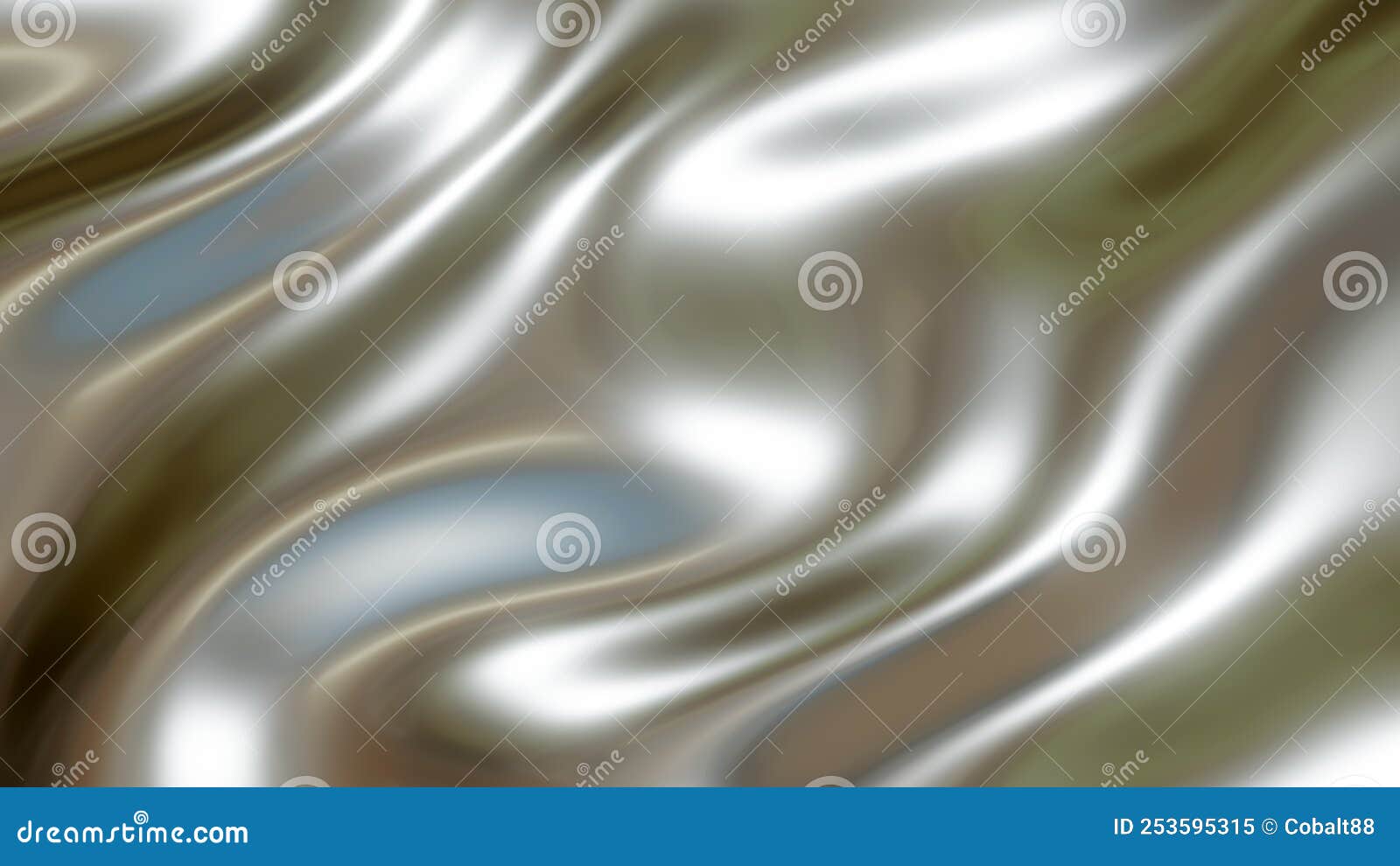 Silver Chrome Metal Texture with Waves, Liquid Silver Metallic Stock ...