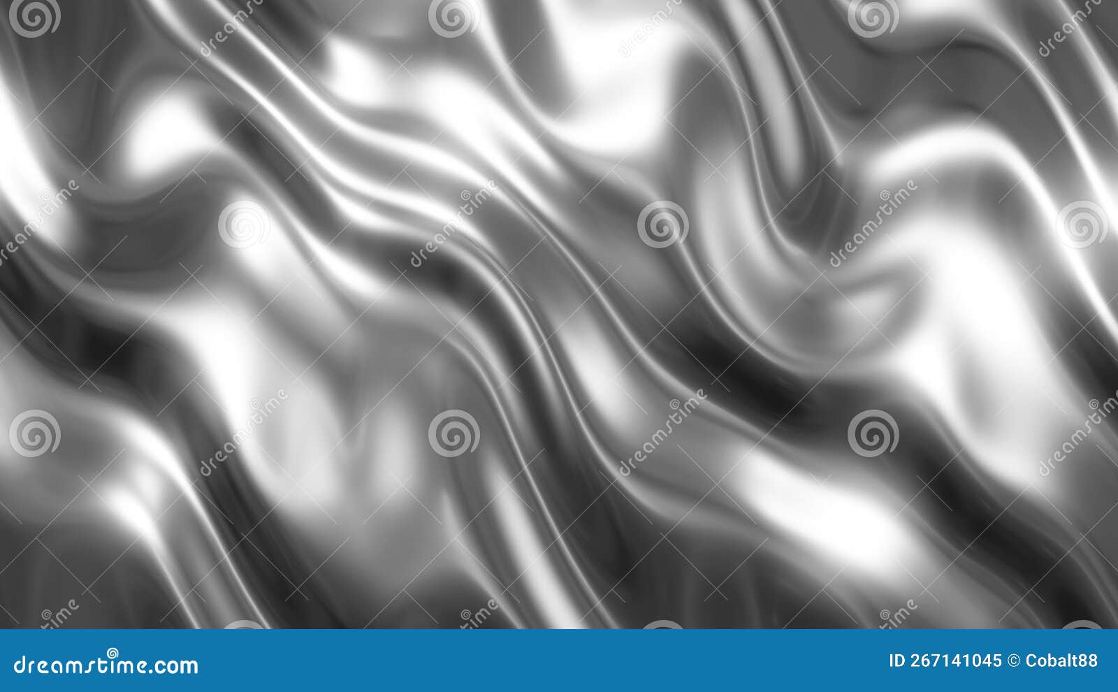 Silver Chrome Metal Texture with Waves, Liquid Silver Metallic Stock ...