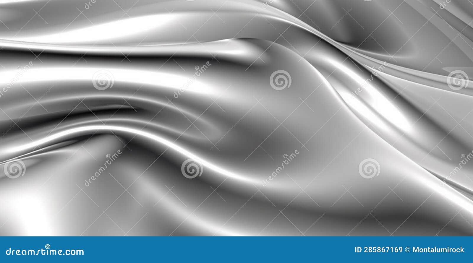 Silver Chrome Color Silk Satin Background Elegant Wavy Fold Style Stock ...