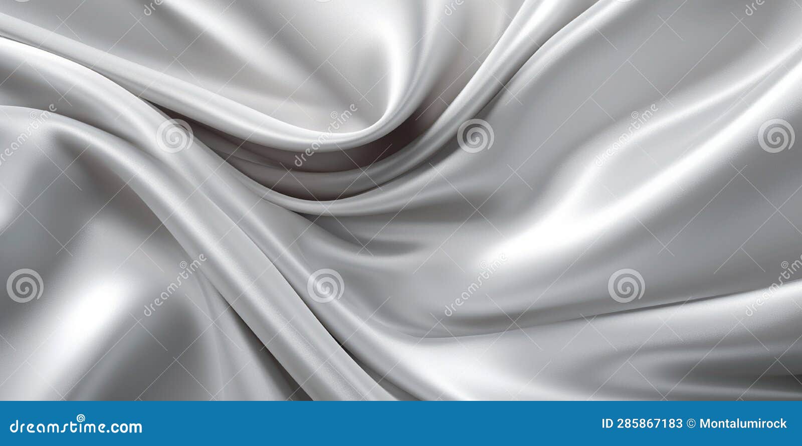 Silver Chrome Color Silk Satin Background Elegant Wavy Fold Style Stock ...