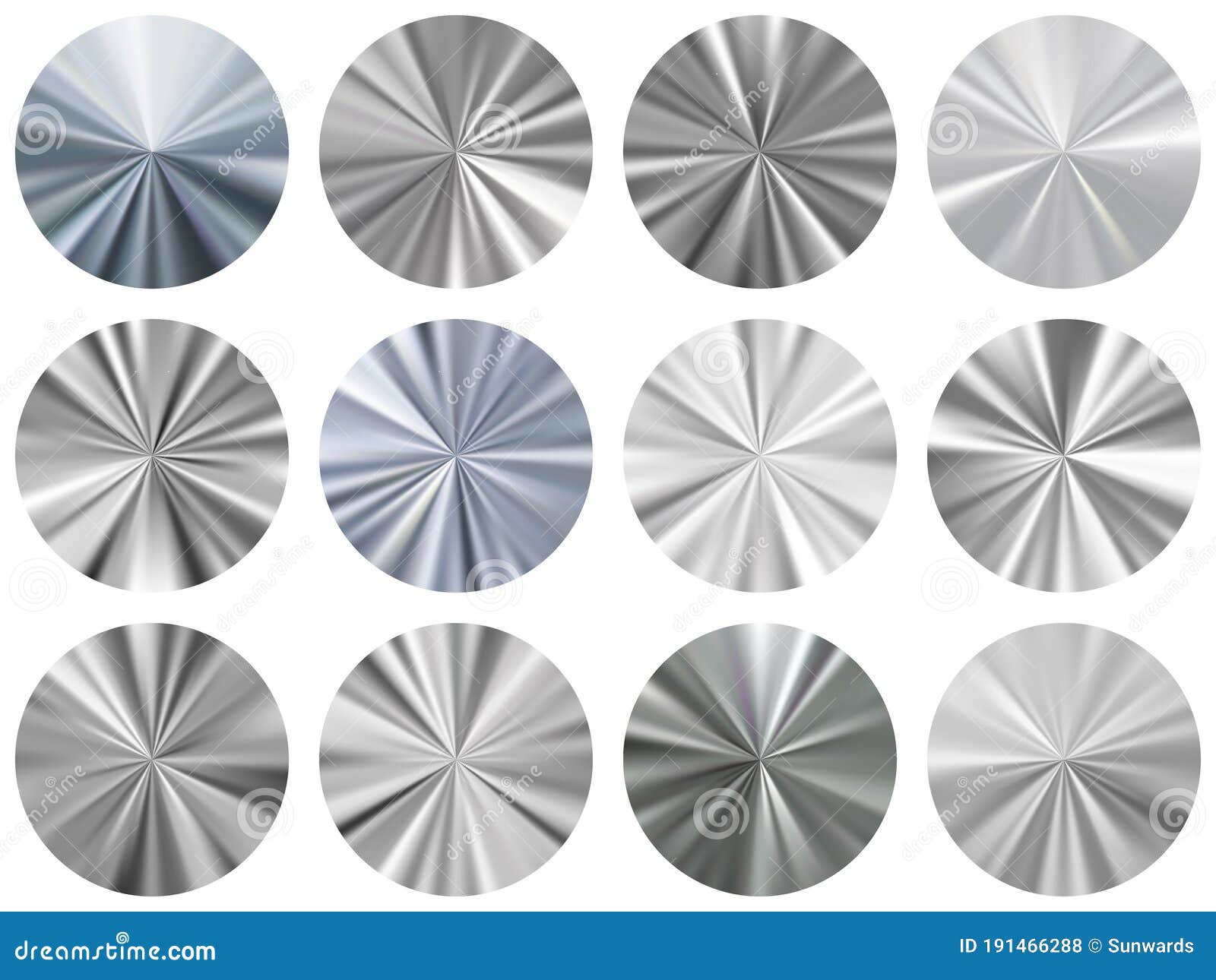 Circle Metallic Gradient Disk Elements Vector Stock Vector ...