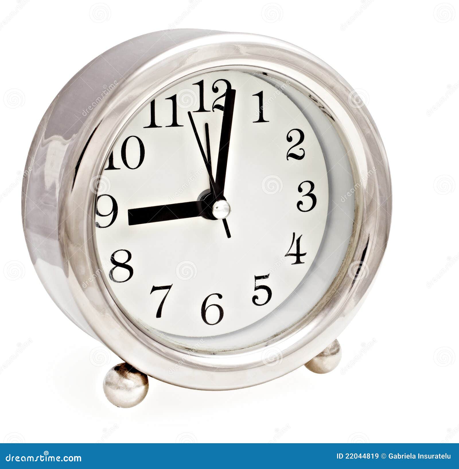 Silver clock stock image. Image of breakfast, hour, dinner - 22044819