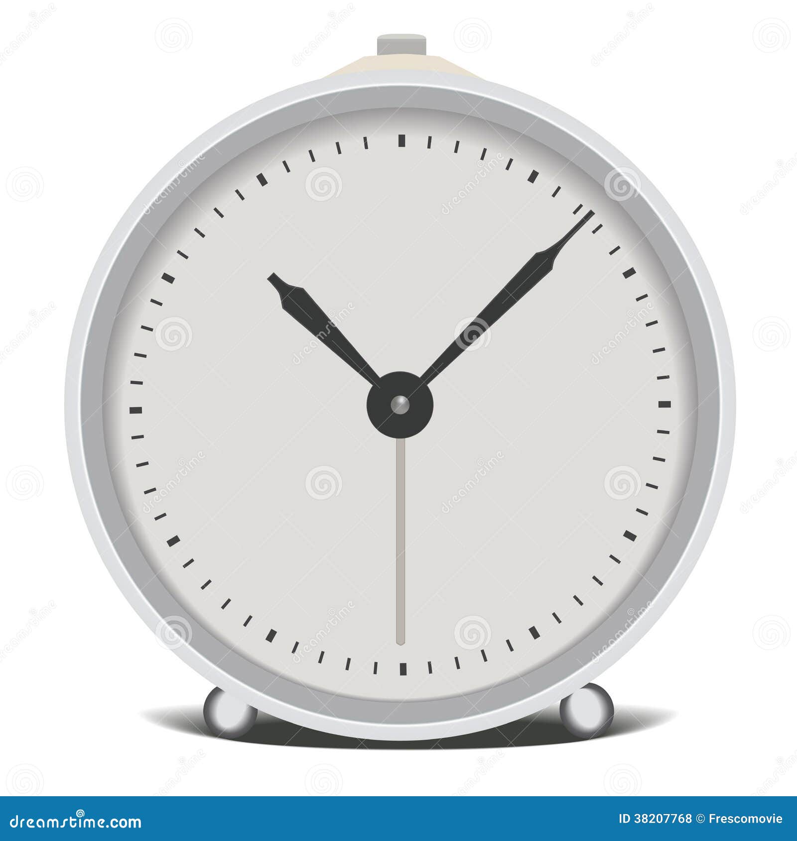 Silver clock. stock vector. Illustration of metallic - 38207768