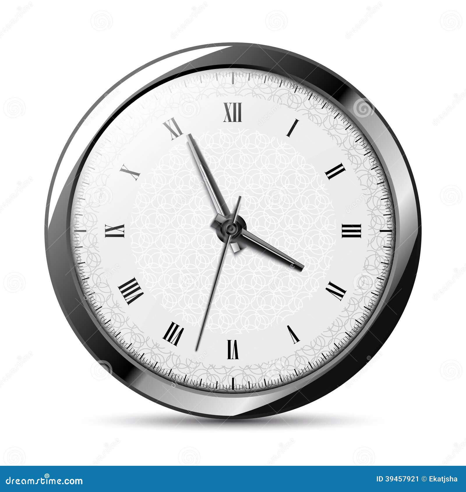 Silver clock stock vector. Illustration of arrow, running - 39457921