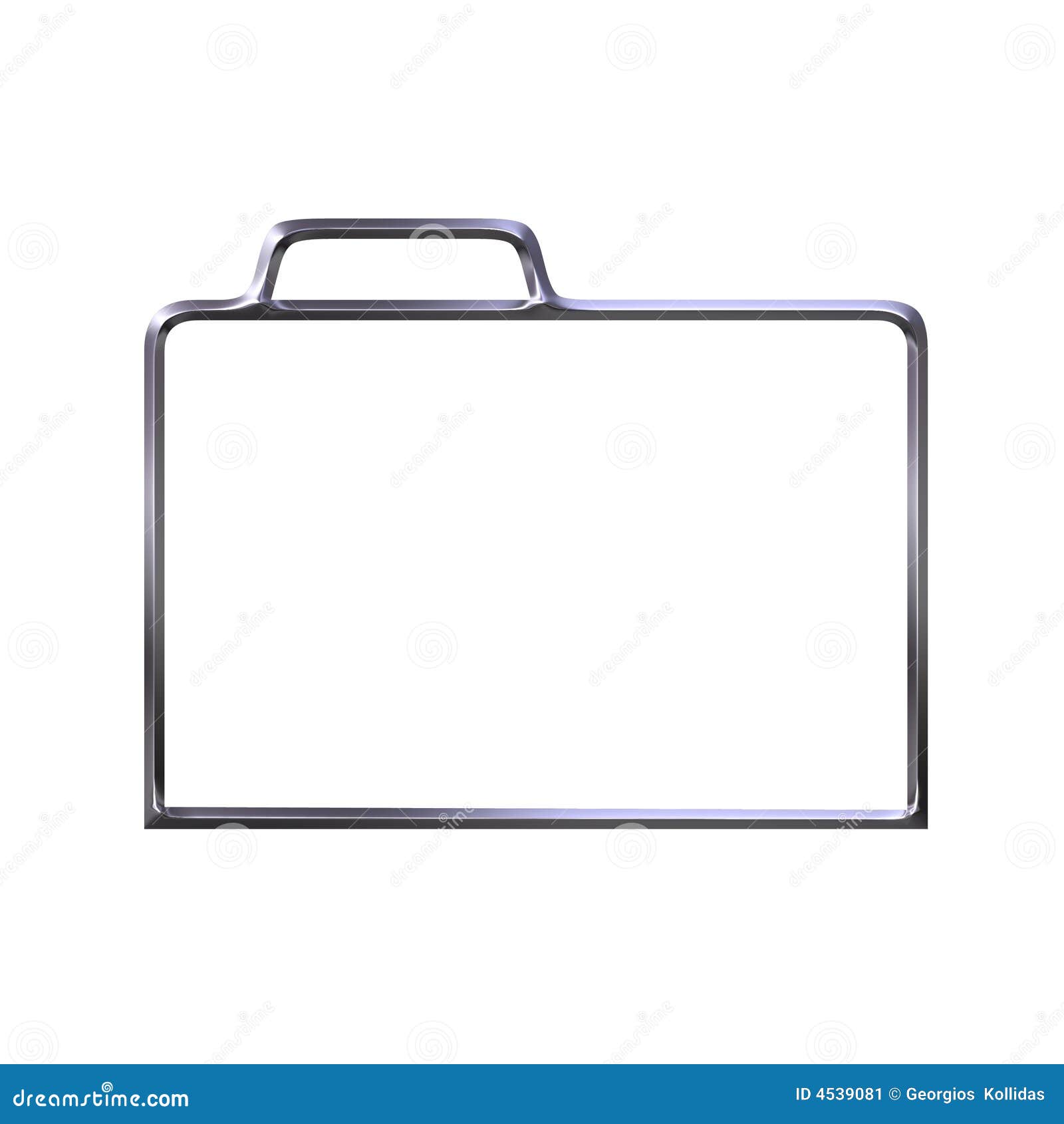 Silver Closed Folder Silhouette Royalty-Free Stock Photo ...
