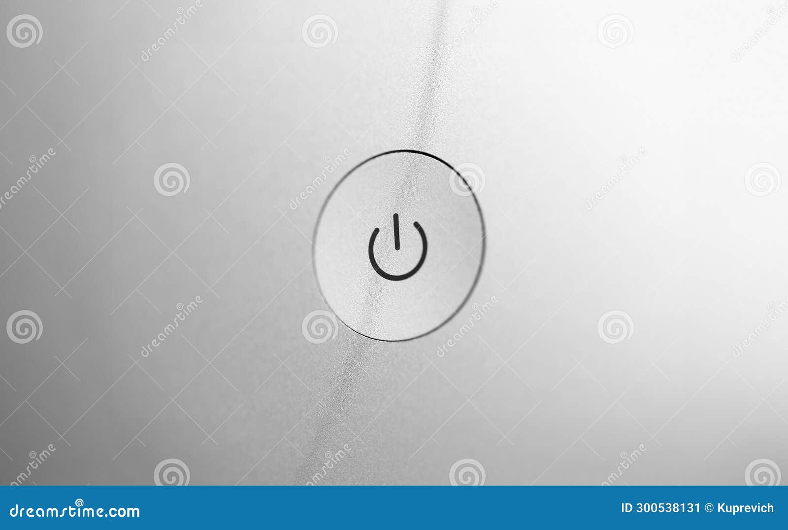 Silver Coarse Turn on and Off Button at Gray Blank Back Panel Stock ...