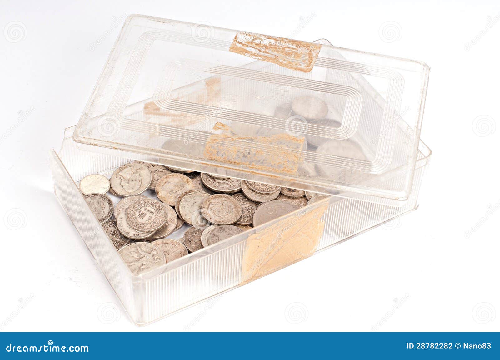 Silver coin box stock photo. Image of bank, liberty, flea - 28782282