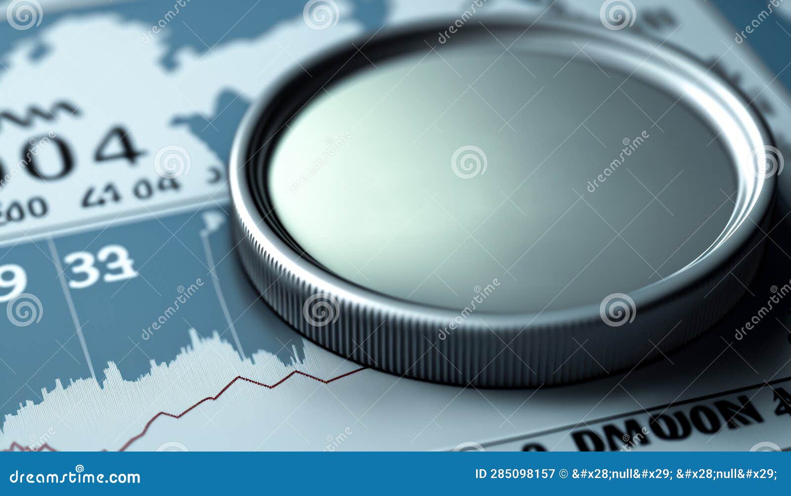 A Silver Coin Icon Laced on a Silvery Gray Stock Chart. Generative AI ...