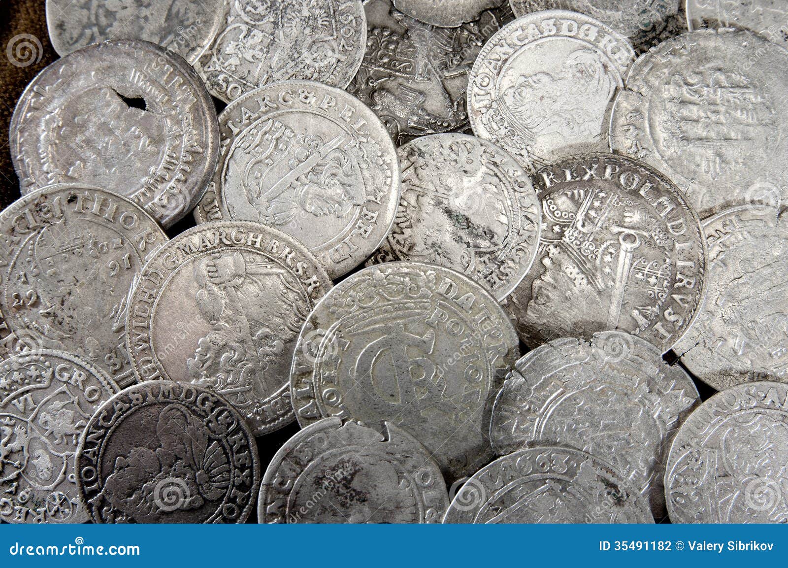 Silver coin stock photo. Image of metal, ages, middle - 35491182