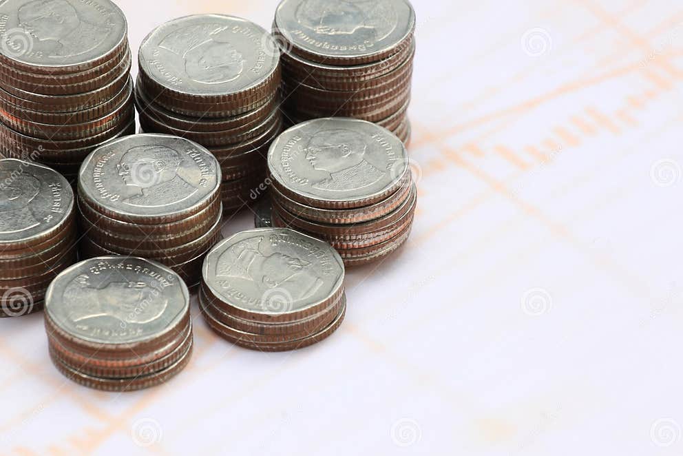 Silver coin stack. stock photo. Image of banking, finances - 78529708