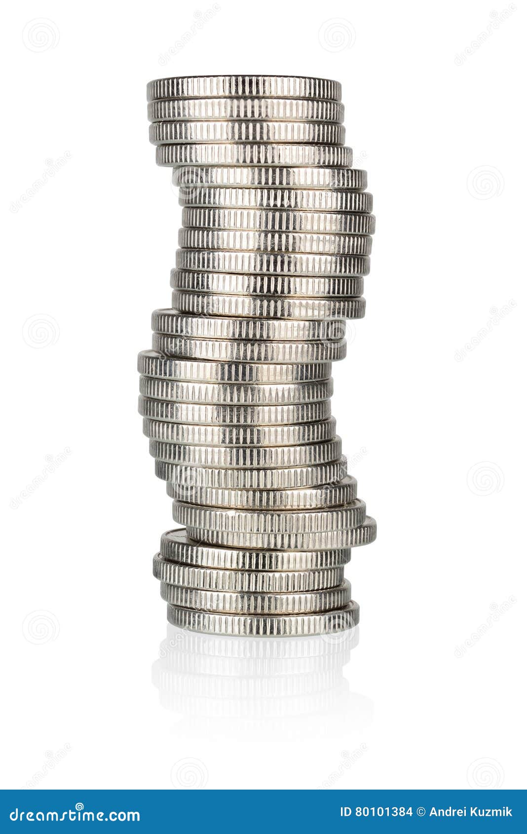Silver coin stack stock photo. Image of market, coin - 80101384