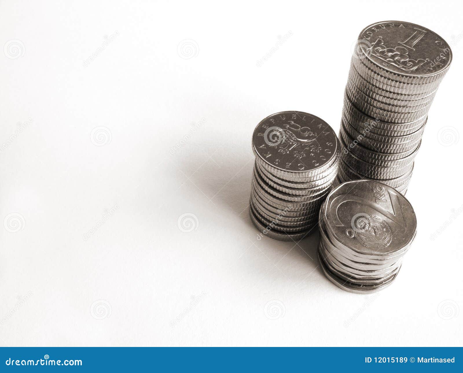 Silver coins stock image. Image of money, stacks, economy - 12015189