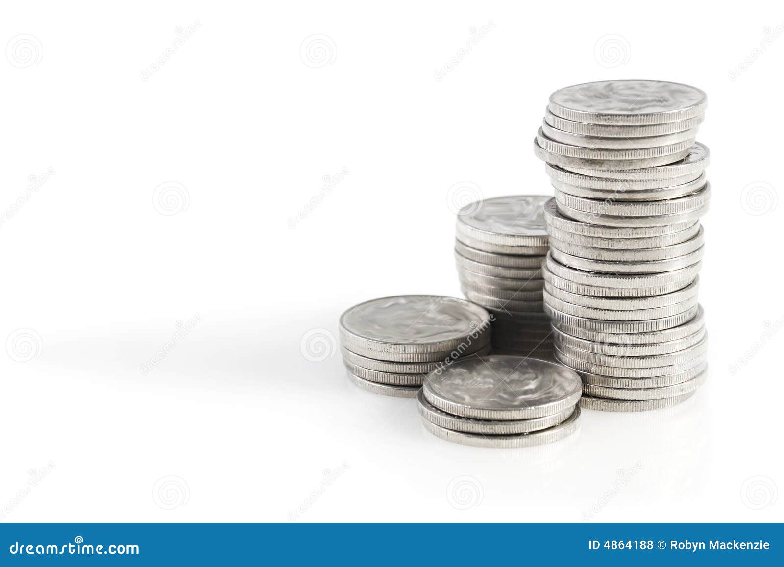 Silver Coins stock photo. Image of aussie, silver, white - 4864188