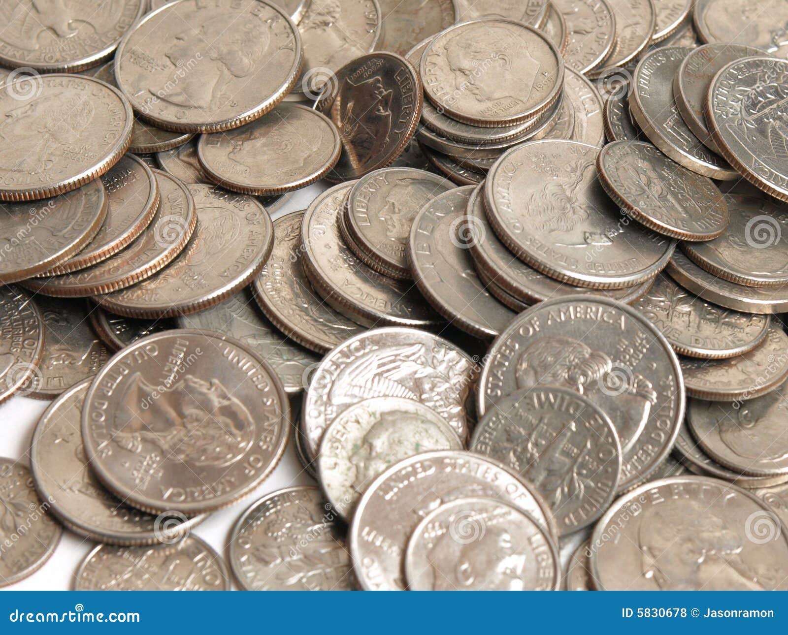 Silver coins stock photo. Image of currency, economic - 5830678