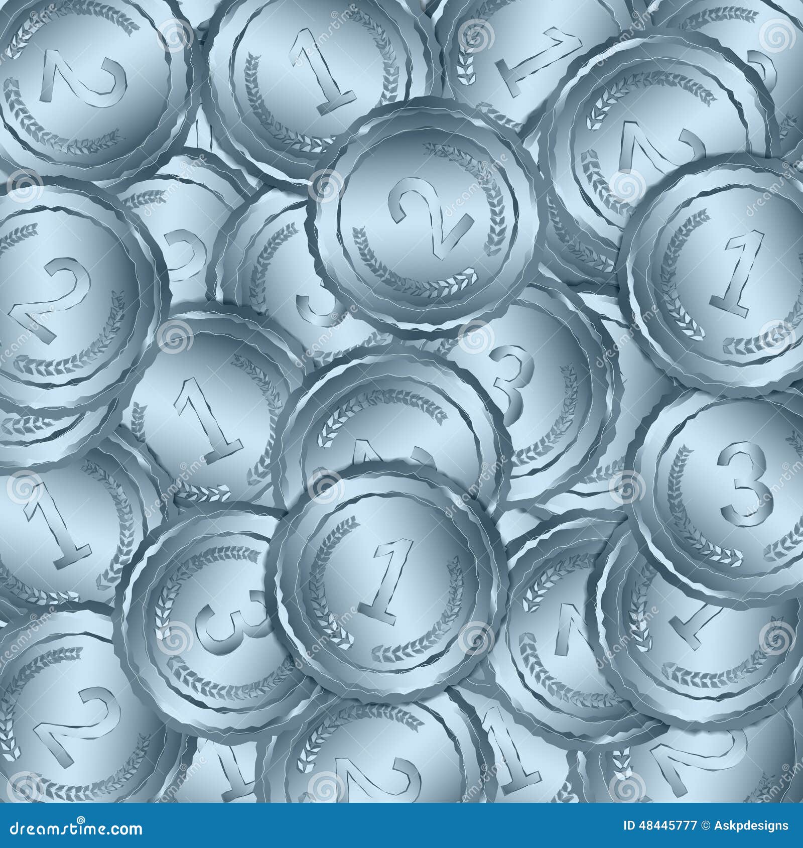 Silver Coins stock illustration. Illustration of floral - 48445777