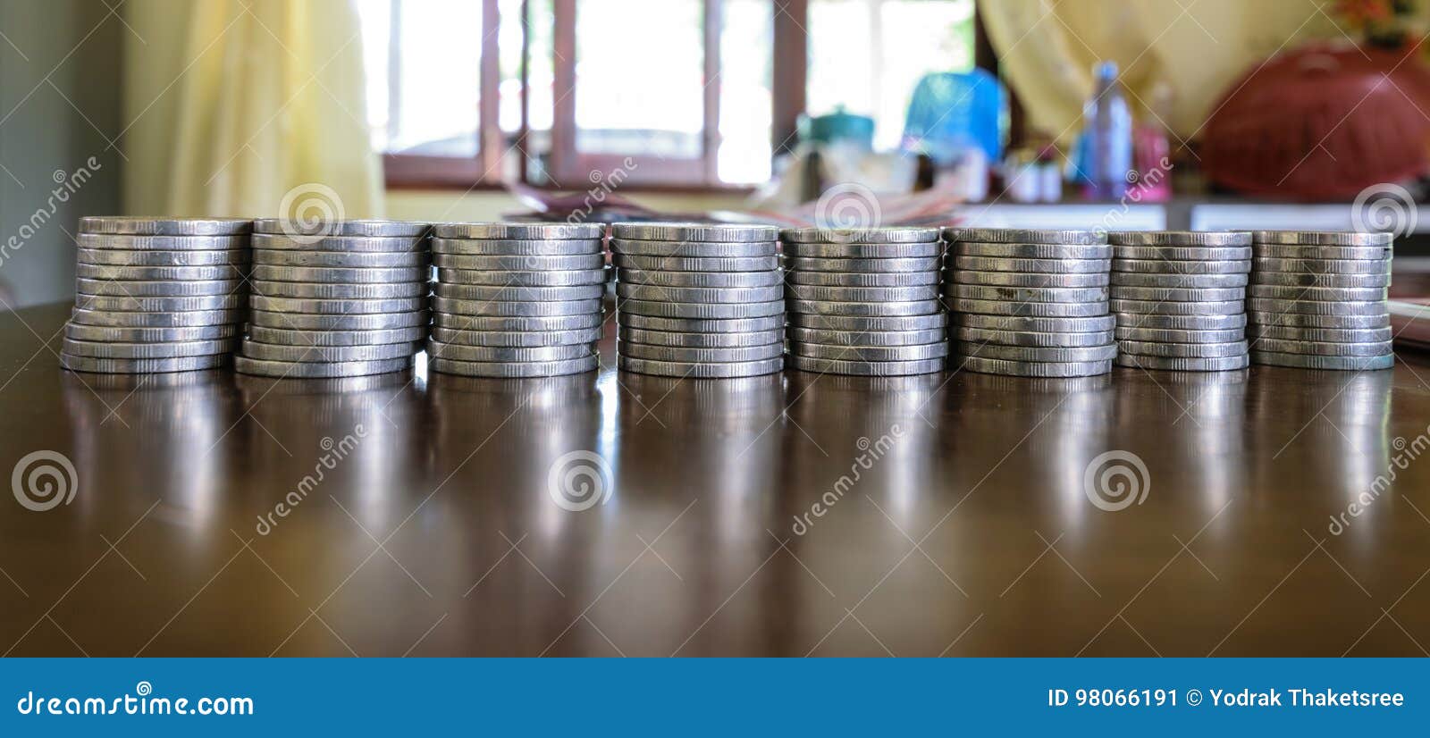 Silver coins in a row stock image. Image of money, cash - 98066191