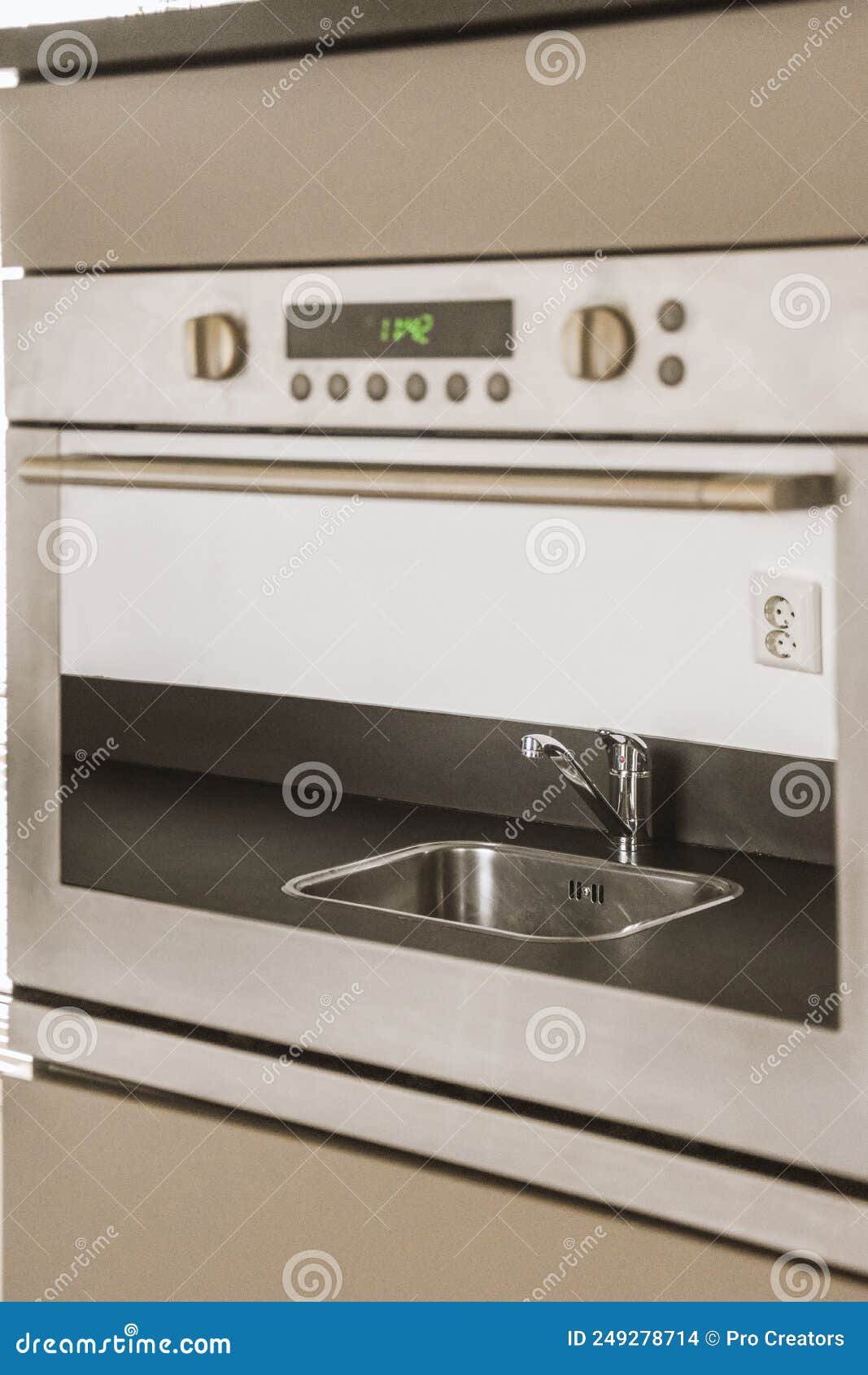 Silver colored cooker stock photo. Image of appliance - 249278714