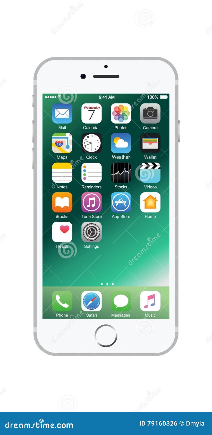 Silver-colored iPhone 7 editorial photo. Image of electronics - 79160326