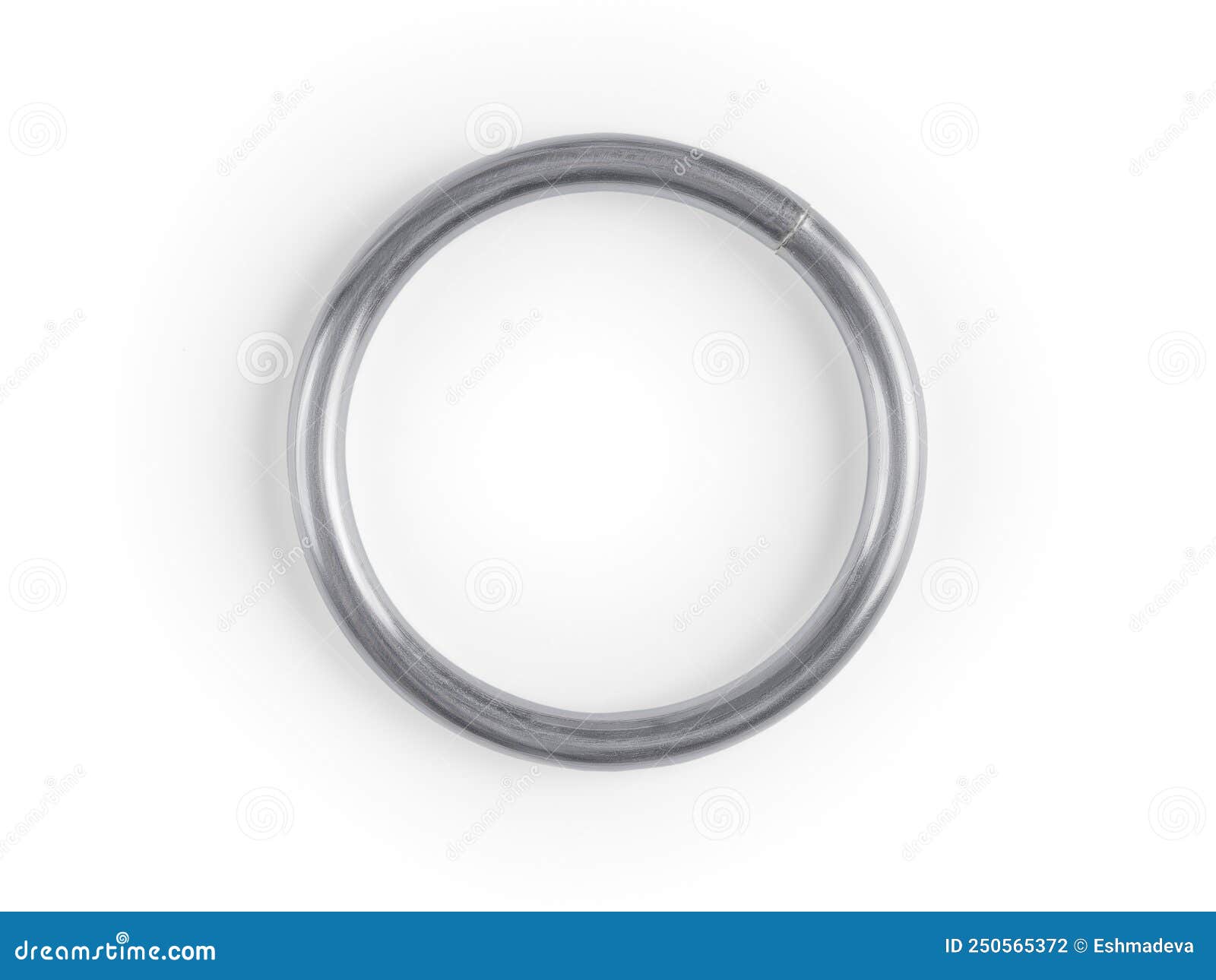 Silver Colored Metallic Ring Isolated with Clipping Path Stock Photo ...
