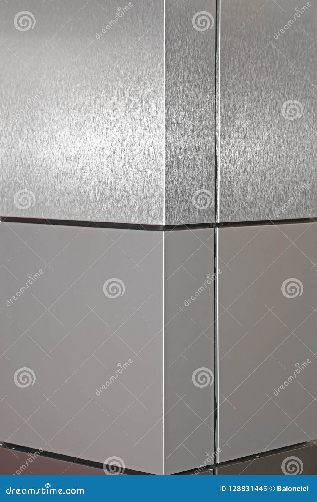 Silver Column Corner stock image. Image of exterior - 128831445