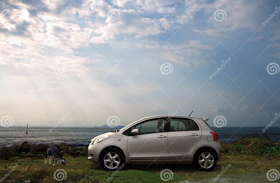 Silver Compact Car stock photo. Image of nature, modern - 2740472