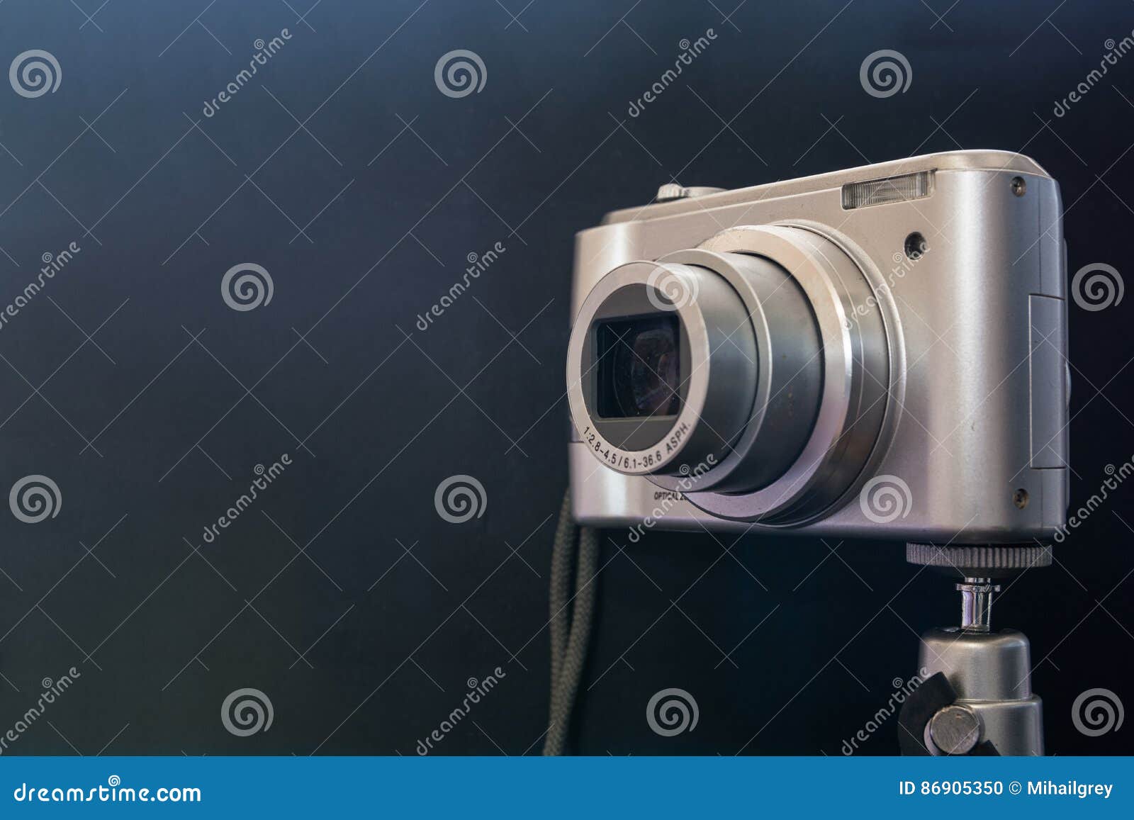 Silver Compact Digital Photo Camera. Stock Photo - Image of chrome ...