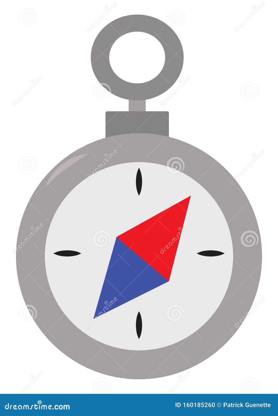 Compas And Blue Folded World Map. Vector Illustration | CartoonDealer ...