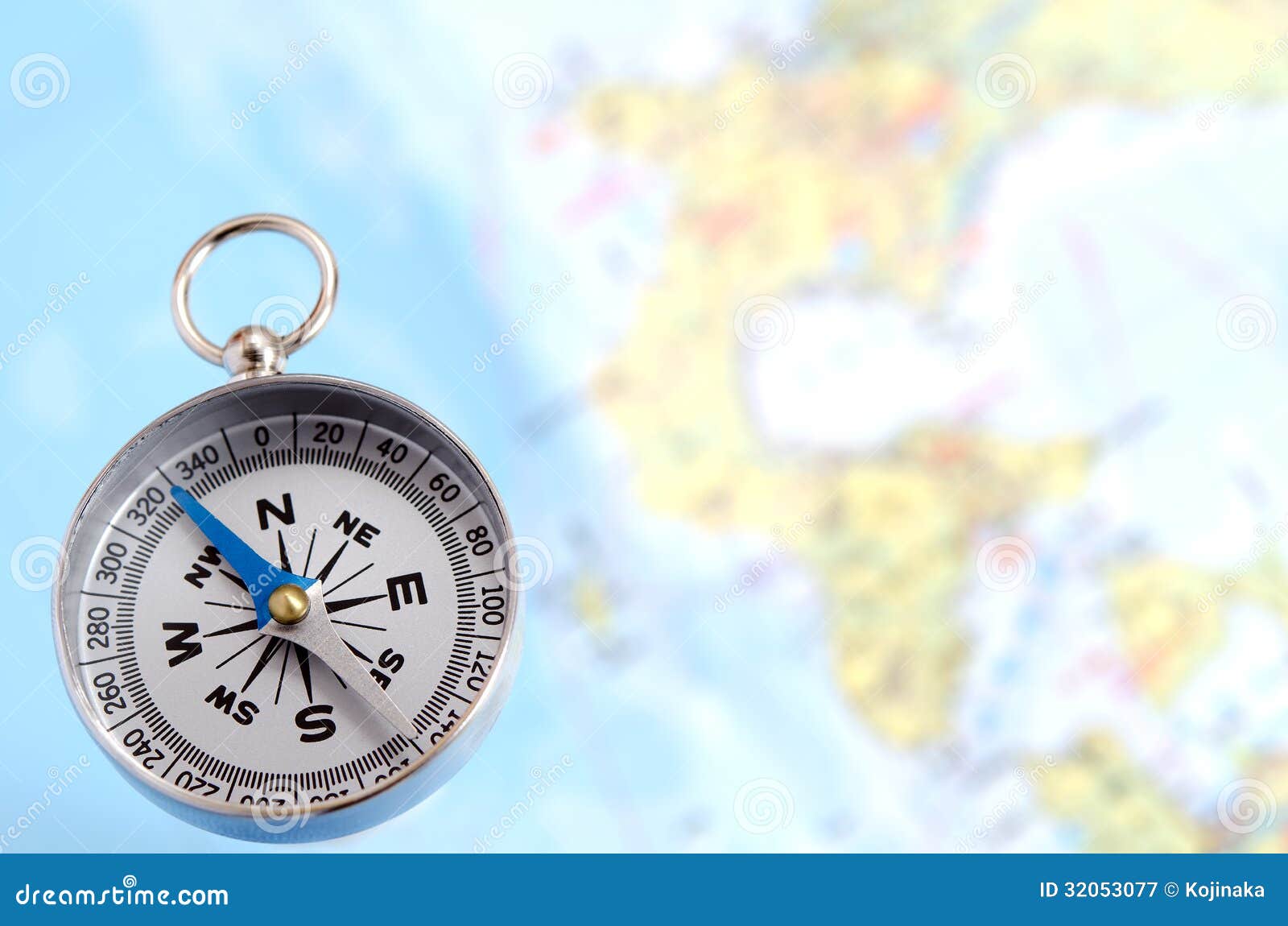 Silver Compass And Map Royalty-Free Stock Photo | CartoonDealer.com ...